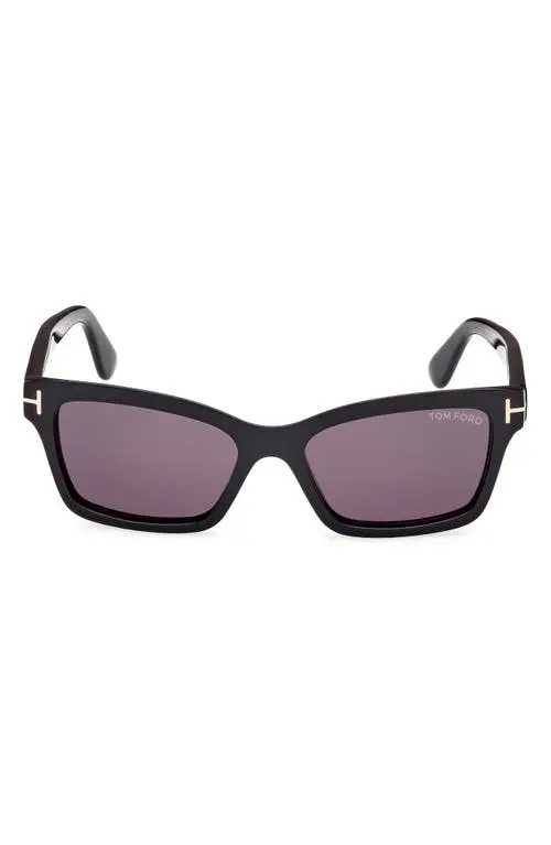 TOM FORD Mikel Square Sunglasses - Shiny Black/smoke