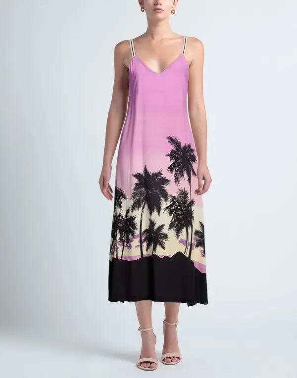 Palm Angels Midi Slip Dress - Pink