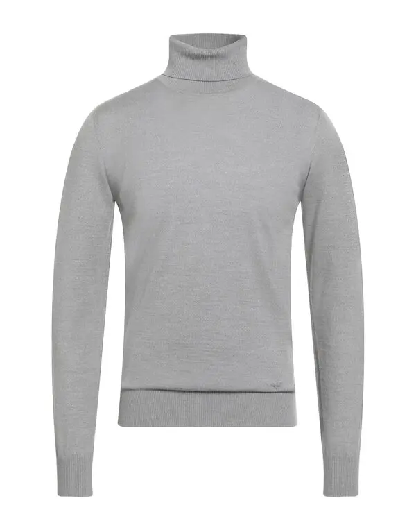 Emporio Armani Turtleneck Virgin Wool Sweater - Grey