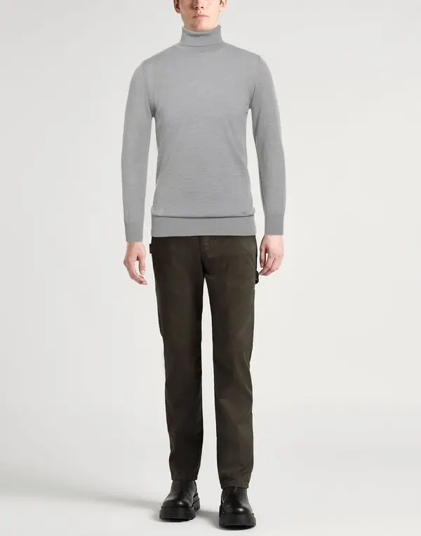 Emporio Armani Turtleneck Virgin Wool Sweater - Grey