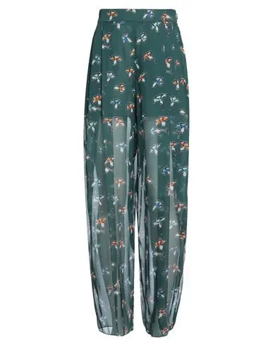 Emporio Armani Floral Silk Tapered Pants - Green