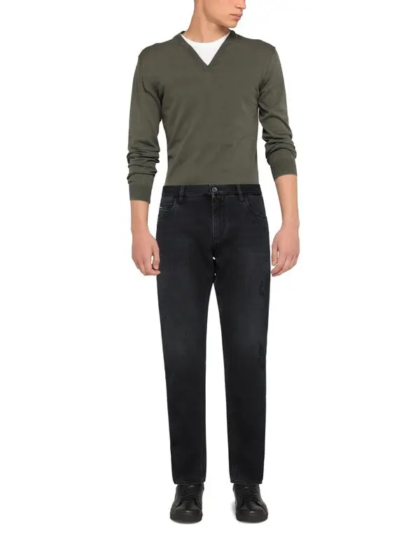 Dolce & Gabbana Washed Cotton Denim Jeans With Distressed Details