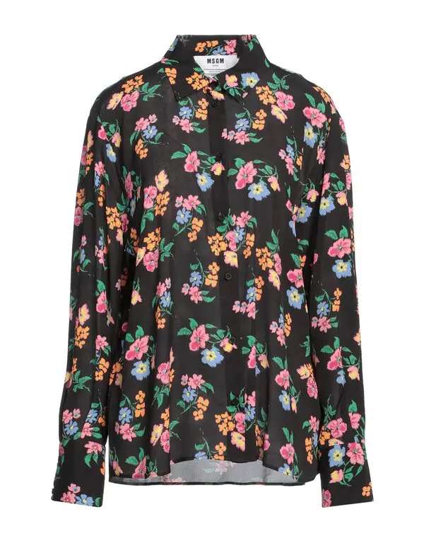 MSGM Floral-print Viscose Shirt
