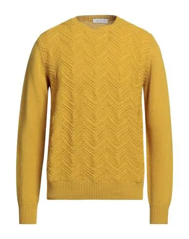 AION Sweater In Virgin Wool - Yellow
