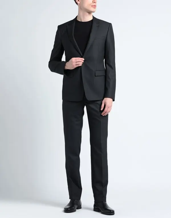 Emporio Armani Suit Steel Size Virgin Wool, Polyester