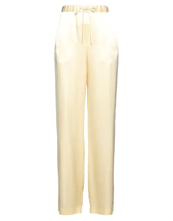 JIL SANDER Satin Straight Leg Pants - White