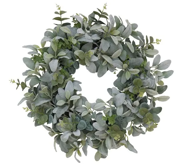 PULEO INTERNATIONAL 22' Lambs Ear Wreath - One-color