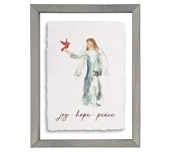 SINCERE SURROUNDINGS 14' Joy Hope Peace Angel F Loating Frame - One-color