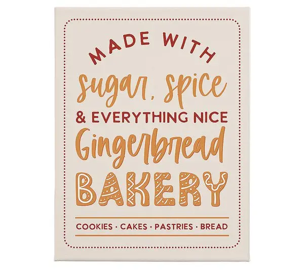 SINCERE SURROUNDINGS 17' Gingerbread Bakery Wra Pped Canvas - One-color