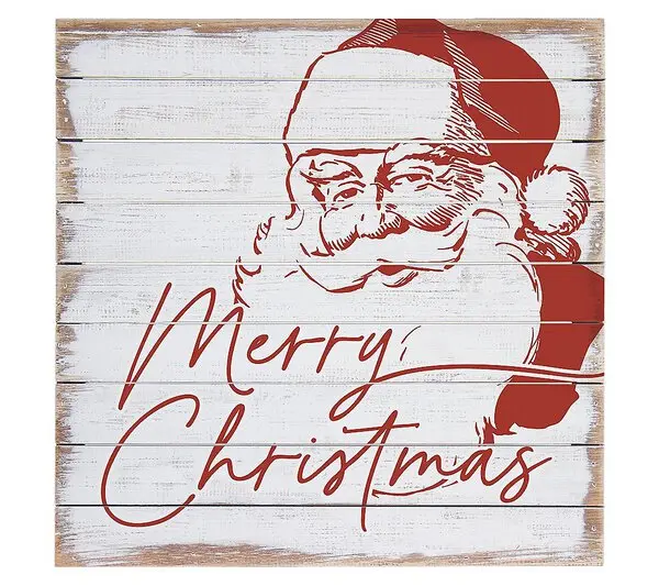 SINCERE SURROUNDINGS 14' Merry Christmas Santa Erfect Pallet - One-color