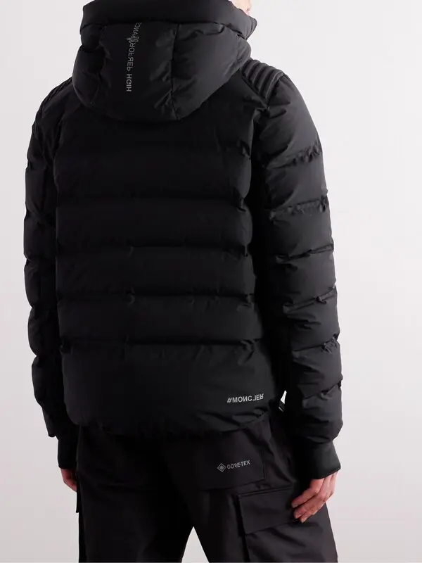 Moncler Lagorai Quilted Hooded Down Ski Jacket - Black