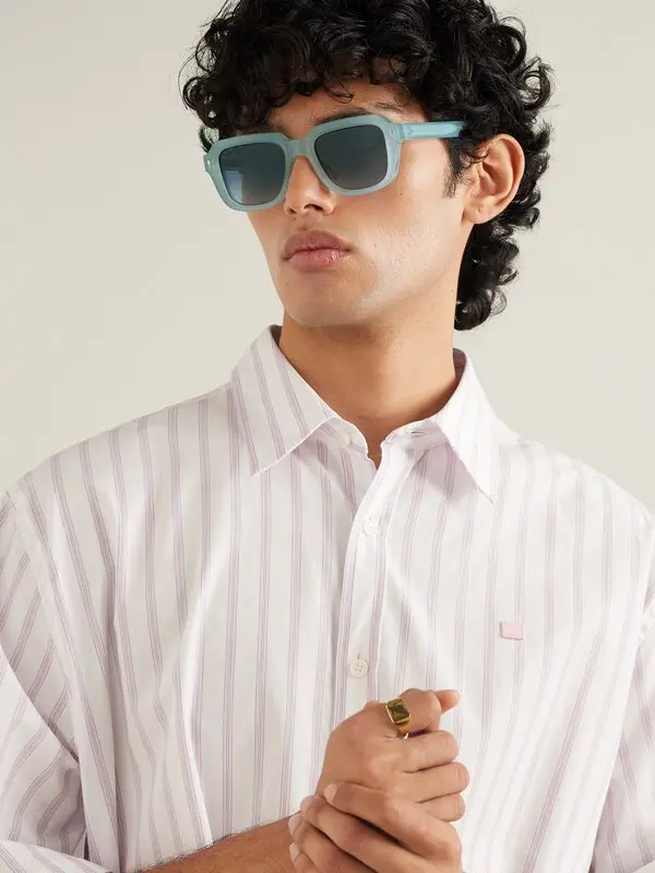 JACQUES MARIE MAGE Taos Square-frame Sunglasses - Blue