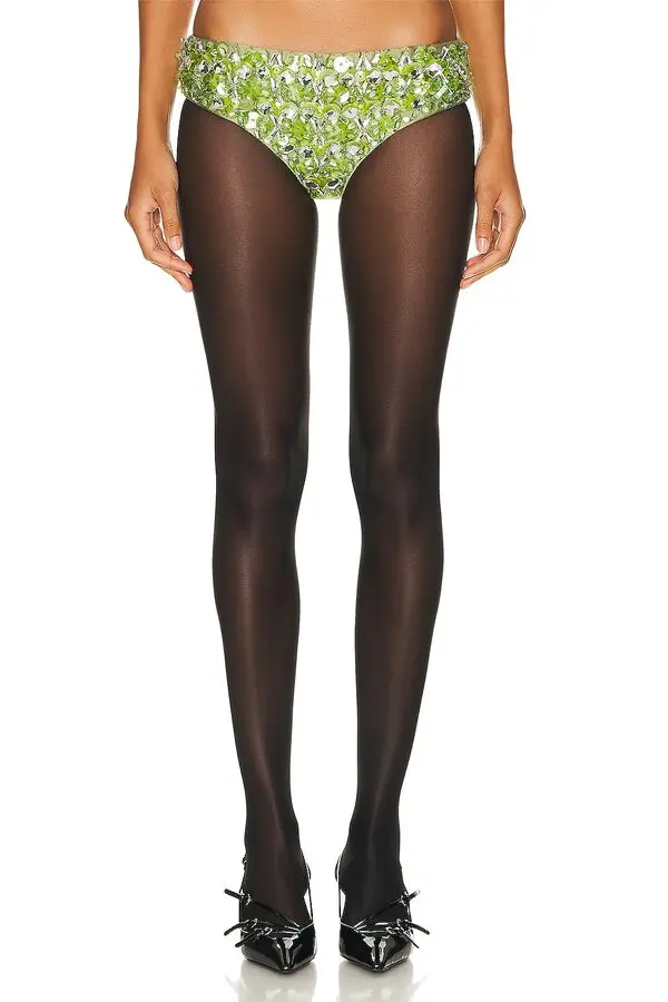 Miu Miu Abstract Underwear In Green - Felce