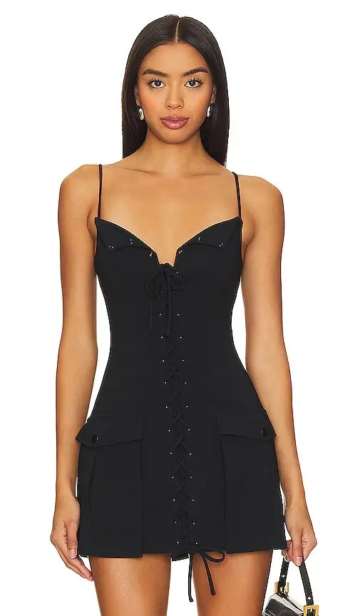 cotton on black mini dress Cotton Citizen Verona Long Sleeve Mini Dress Black main image 1
