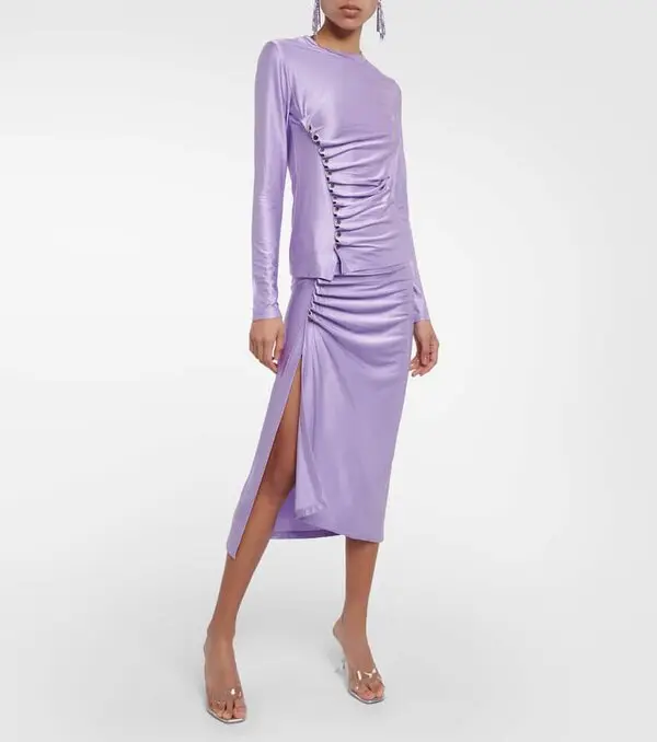 Rabanne Gathered Satin Top