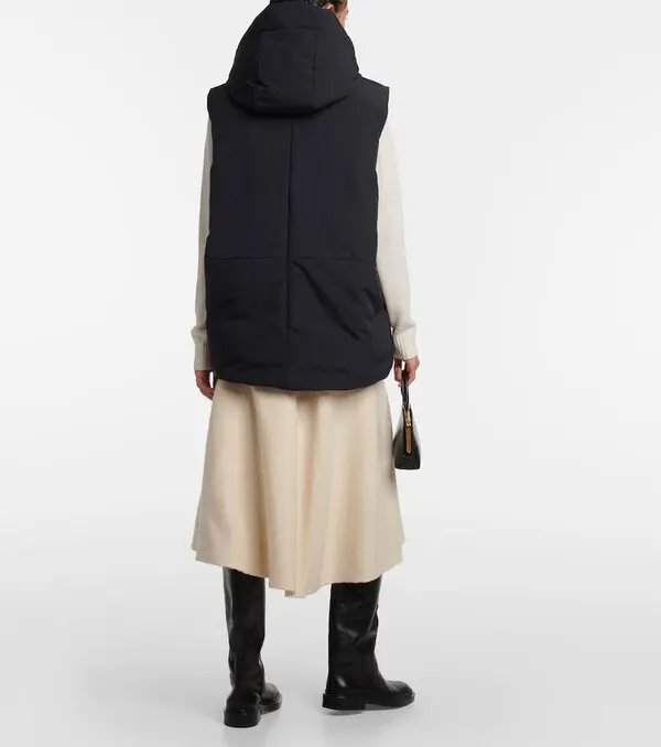 JIL SANDER Oversized Hooded Down Vest