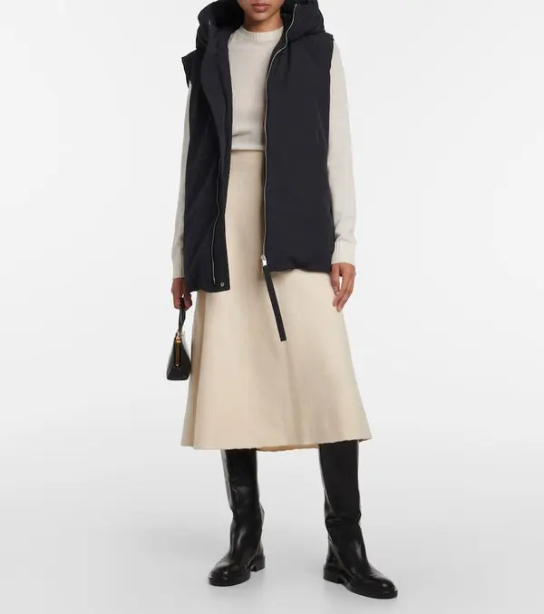 JIL SANDER Oversized Hooded Down Vest