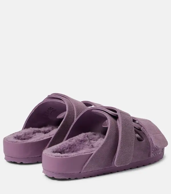 BIRKENSTOCK Uji Suede Slides - Purple