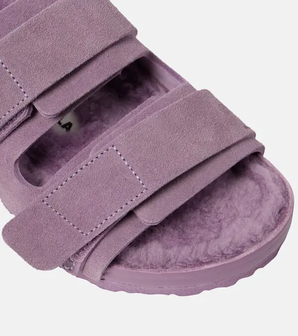 BIRKENSTOCK Uji Suede Slides - Purple