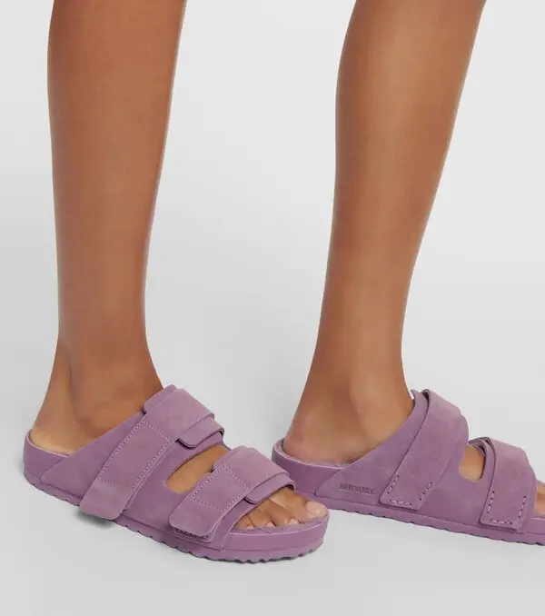 BIRKENSTOCK Uji Suede Slides - Purple