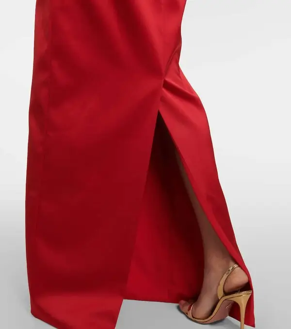 Carolina Herrera Caped Satin Gown