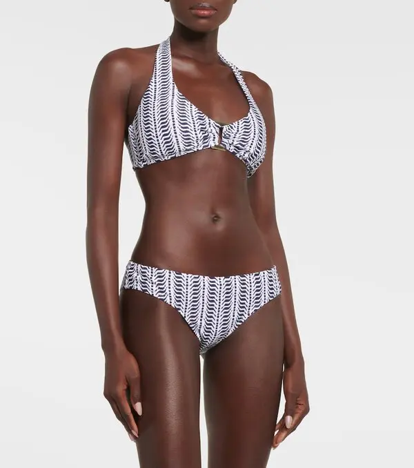 Heidi Klein Indigo Urchin Low-rise Bikini Bottom