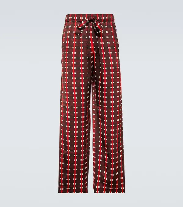 WALES BONNER X Lubaina Himid Checked Pants - Multicoloured