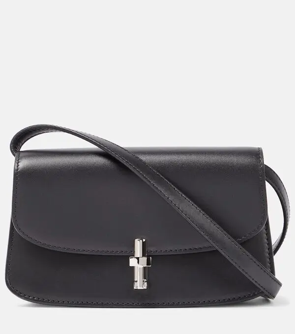 THE ROW Sofia Leather Shoulder Bag - Black