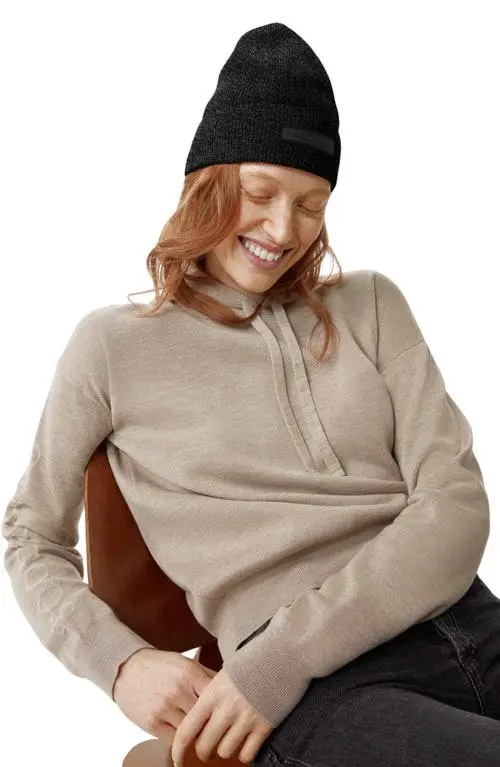 Canada Goose Recycled Cashmere & Wool Beanie - Black Heather