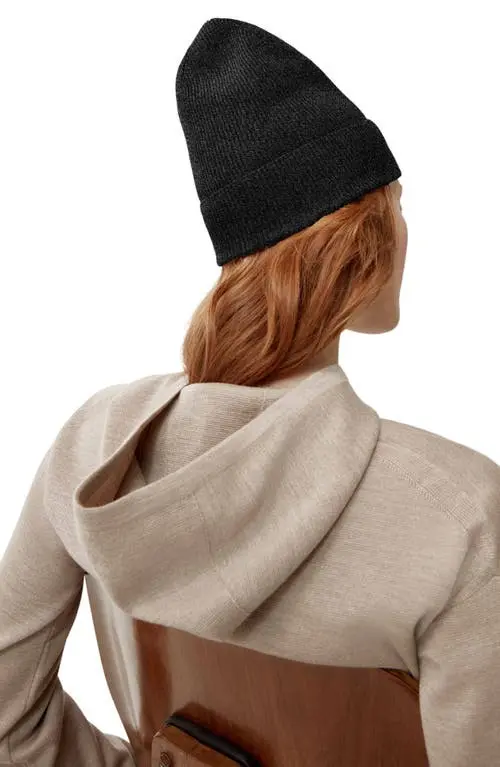 Canada Goose Recycled Cashmere & Wool Beanie - Black Heather