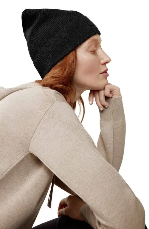 Canada Goose Recycled Cashmere & Wool Beanie - Black Heather