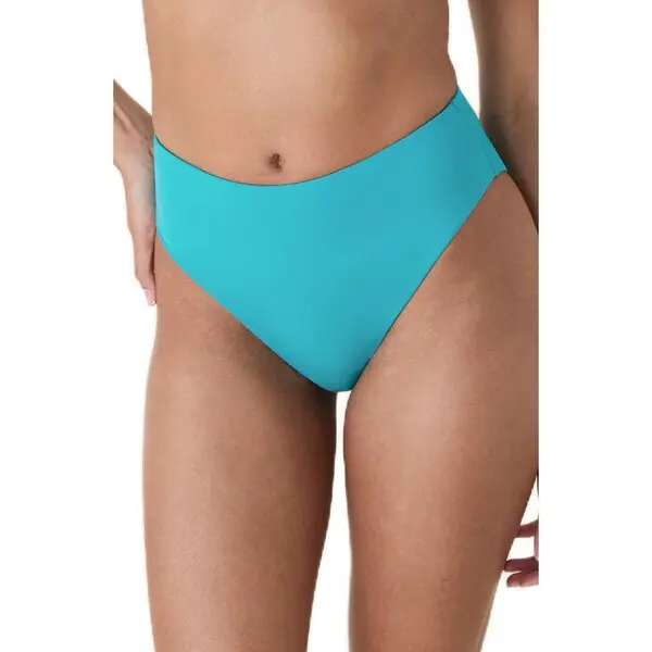 ANDIE The '90s High Waist Bikini Bottoms - Cyan