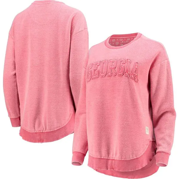 PRESSBOX Georgia Bulldogs Ponchoville Pullover Sweatshirt