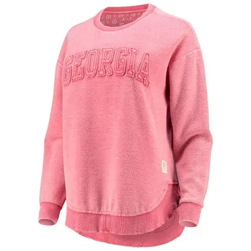 PRESSBOX Georgia Bulldogs Ponchoville Pullover Sweatshirt