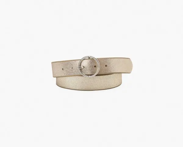 LEVI'S Athena Leather Belt - Light Gold