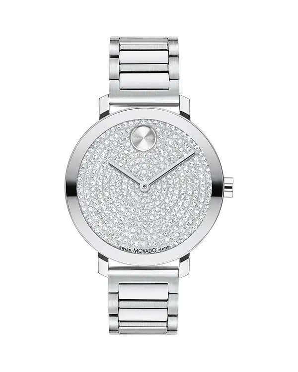 Movado Bold Evolution 2.0 Crystal Dial Watch, 34mm - Silver