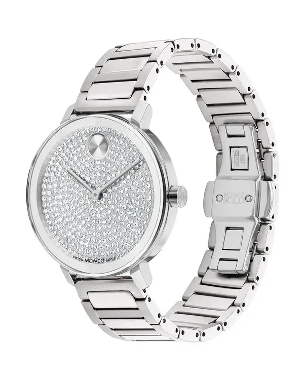 Movado Bold Evolution 2.0 Crystal Dial Watch, 34mm - Silver