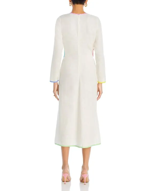 Rhode Thierry Linen Midi Dress In Macadamia - 58% Off | Editorialist
