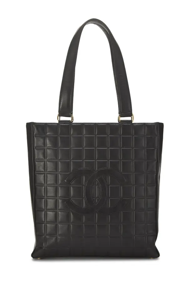 Chanel Quilted Lambskin Chocolate Bar Tote