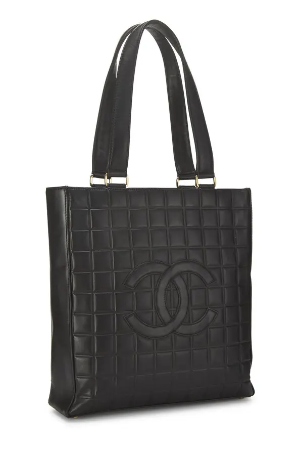 Chanel Quilted Lambskin Chocolate Bar Tote