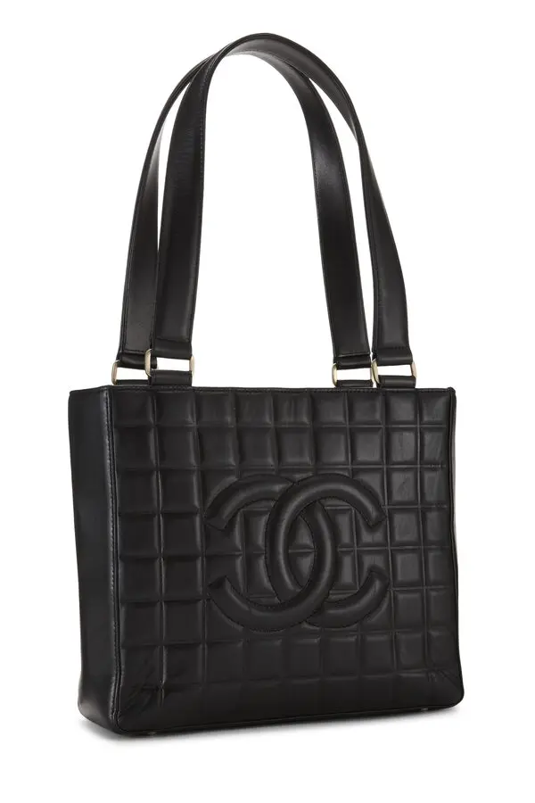 Chanel Quilted Lambskin Chocolate Bar Tote
