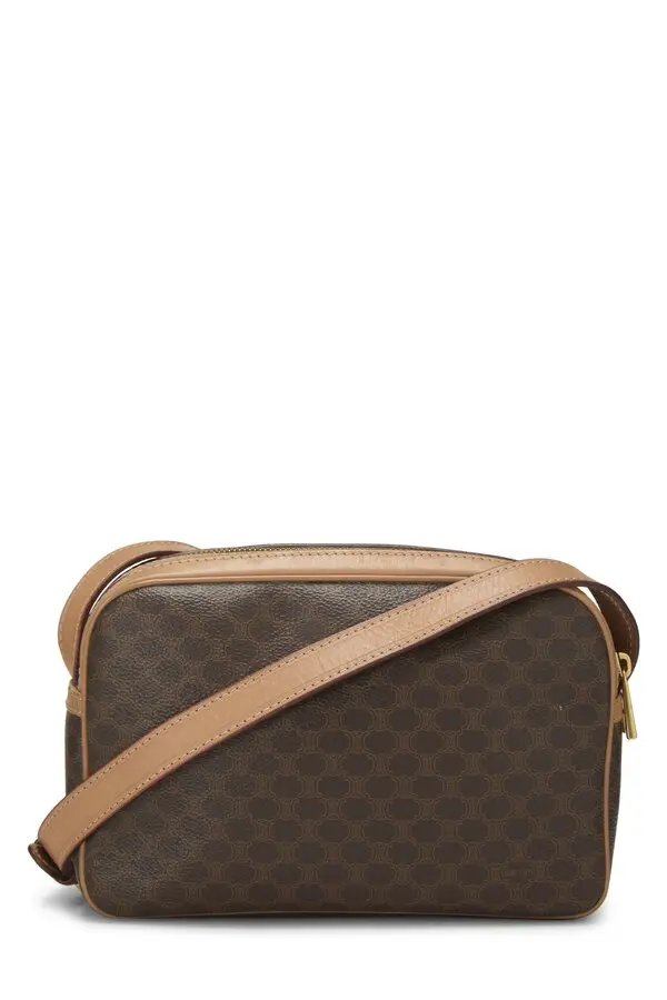 Celine Coated Canvas Macadam Shoulder Bag