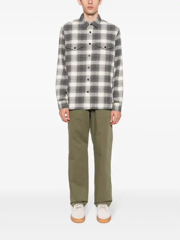 Woolrich Plaid-check Flannel Shirt - Grey