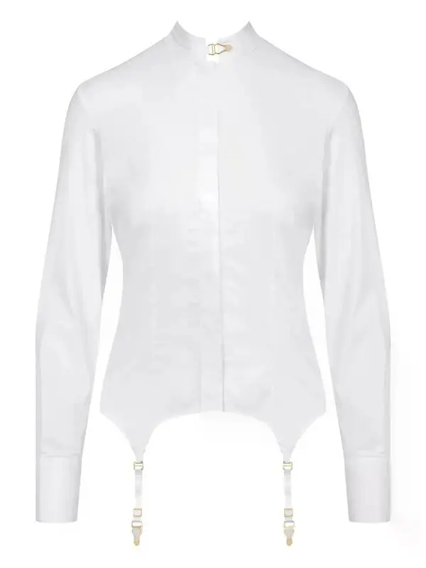 MAISON CLOSE Braces-detail Poplin Shirt
