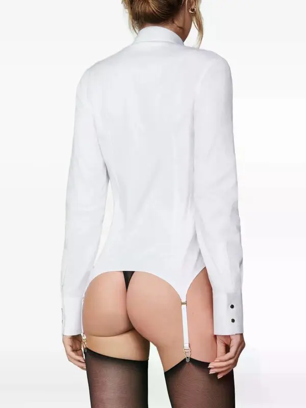 MAISON CLOSE Braces-detail Poplin Shirt