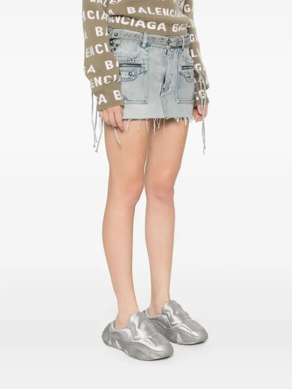 Balenciaga Cagole Denim Miniskirt
