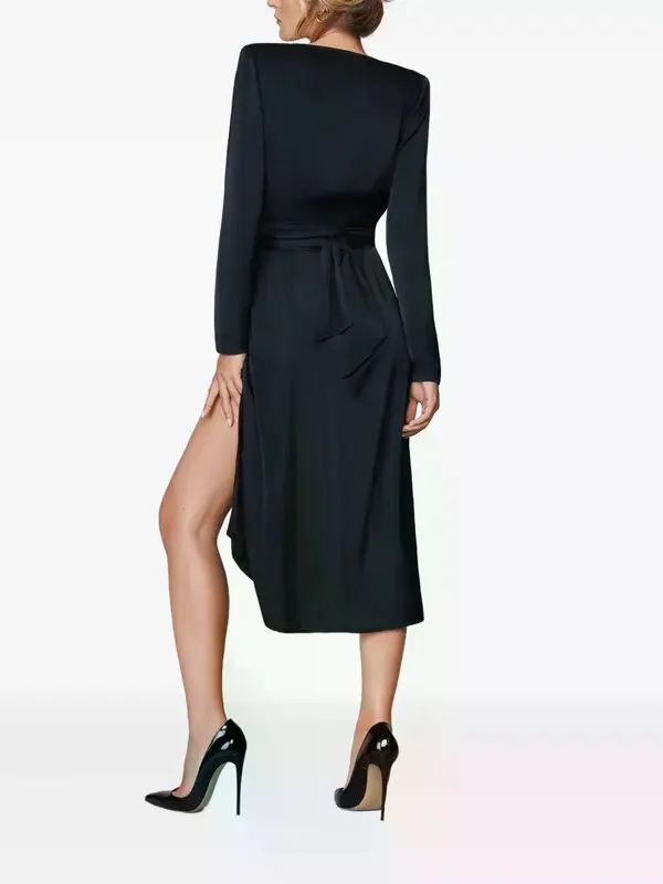 MAISON CLOSE Satin Wrap Dress