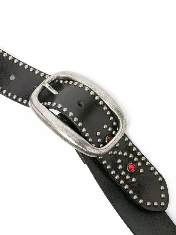 HTC LOS ANGELES Waves Crystal-embellished Leather Belt