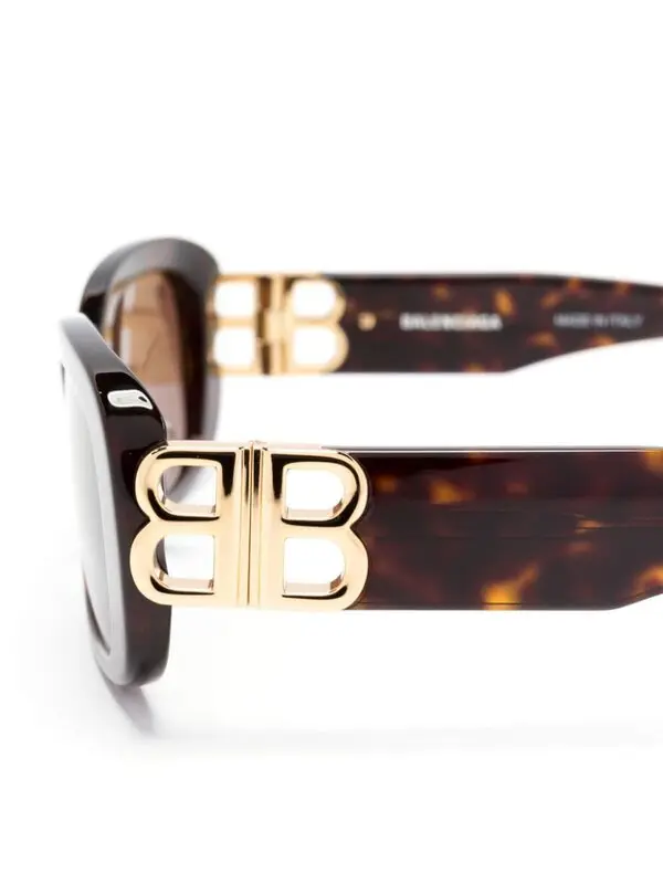 Balenciaga Dinasty Rectangle Sunglasses - Brown