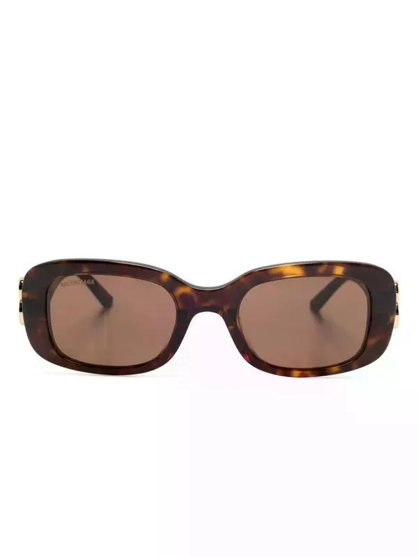 Balenciaga Dinasty Rectangle Sunglasses - Green